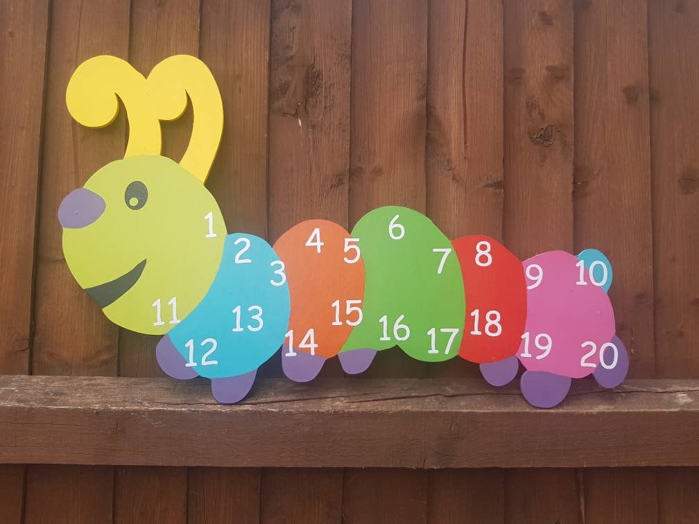 Large number caterpillar alphabet rainbow learning | Etsy
