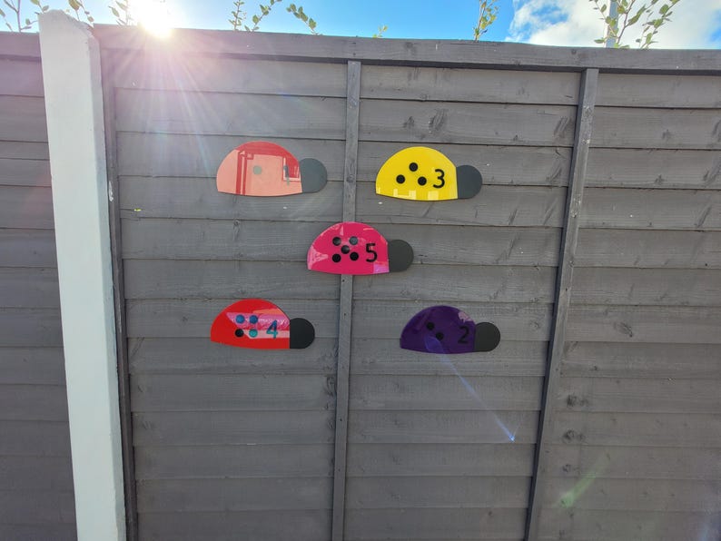 Acrylic Number Lady Birds, Chalkboard Rainbow, Learning Resources ...