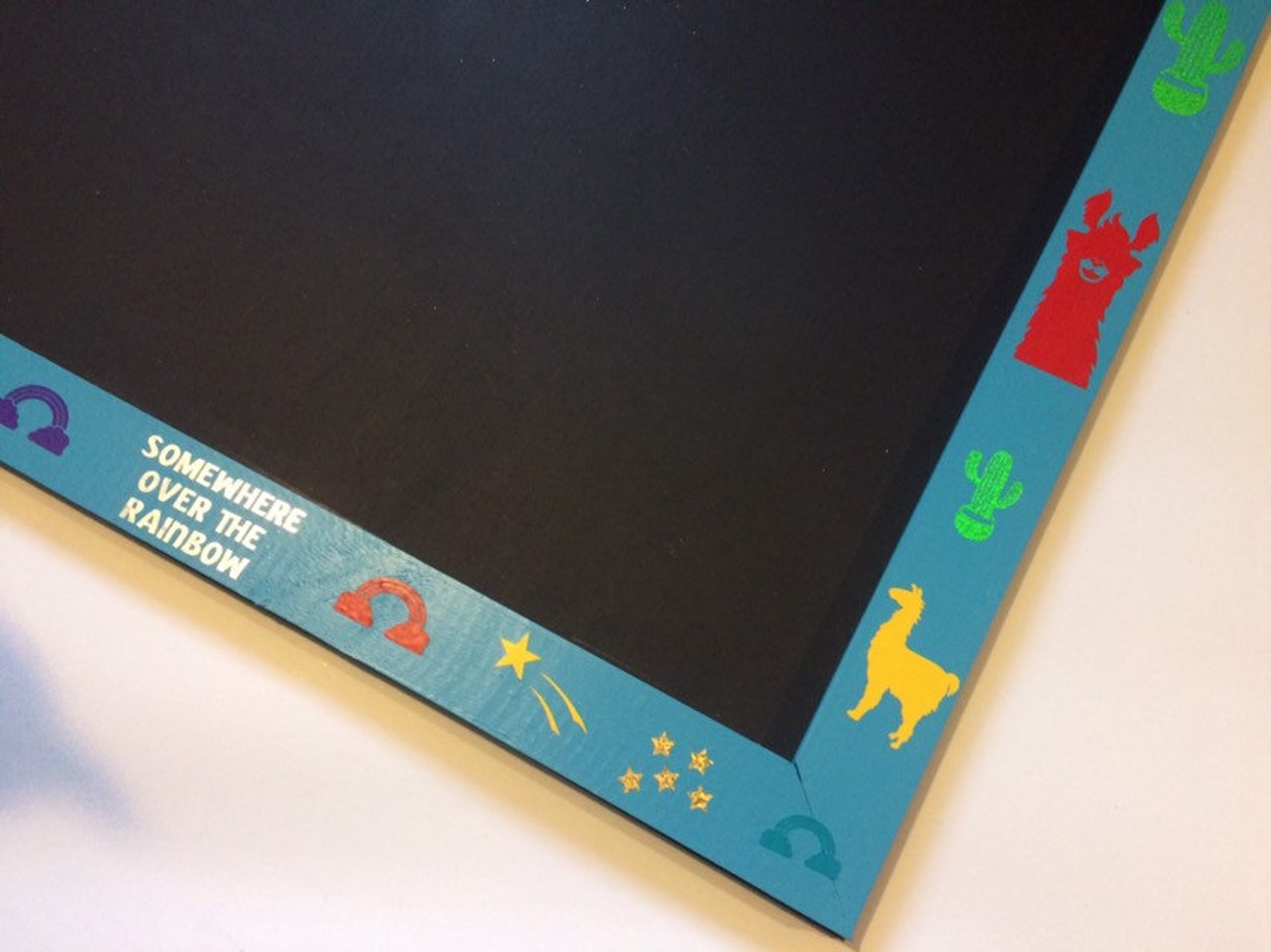 Llama Theme Framed Chalkboard Personalised With Vinyl - Etsy