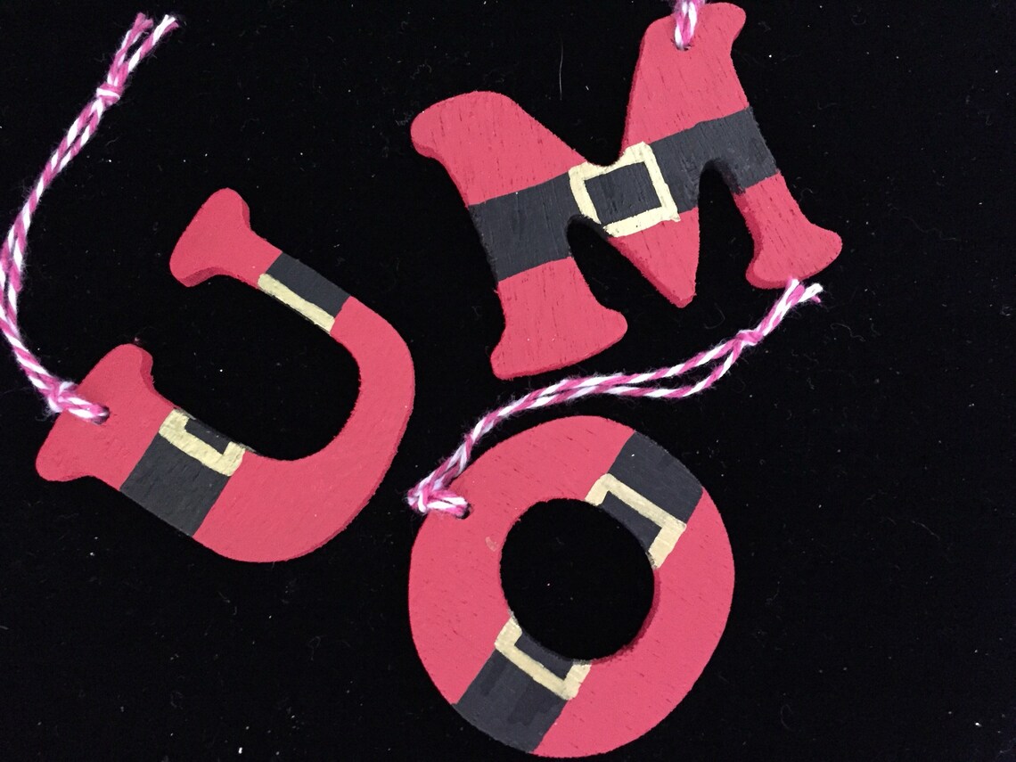 Santa Claus Initial Christmas Tree Decorations, Santas Belt ...