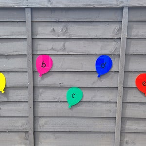 Set of Acrylic Alphabet Balloons, Rainbow, Learning Resources, Outdoor ...