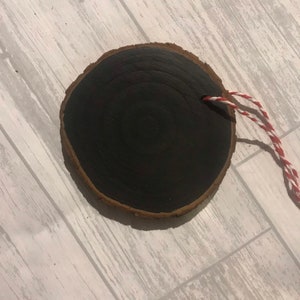 Personalised Log Slice, Wooden Christmas’s Tree Decoration With Make ...