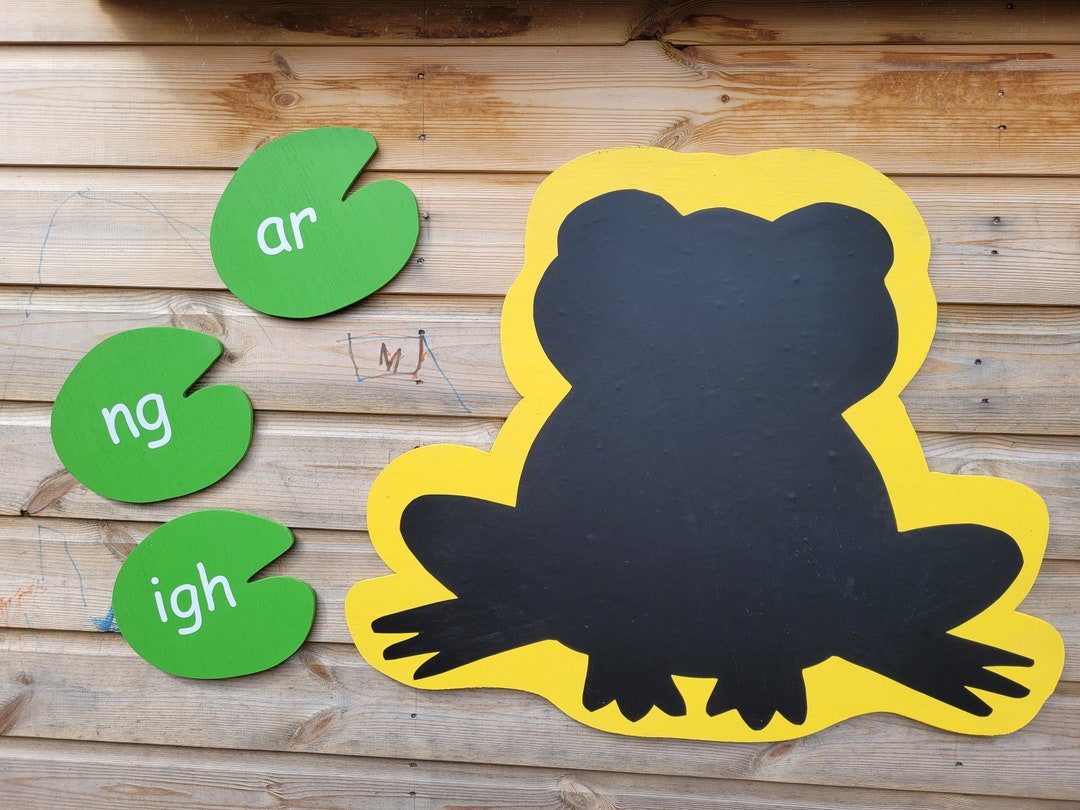 Frog Chalkboard With Phonics Lily Pad Additions, Learn to Read, Phonics ...