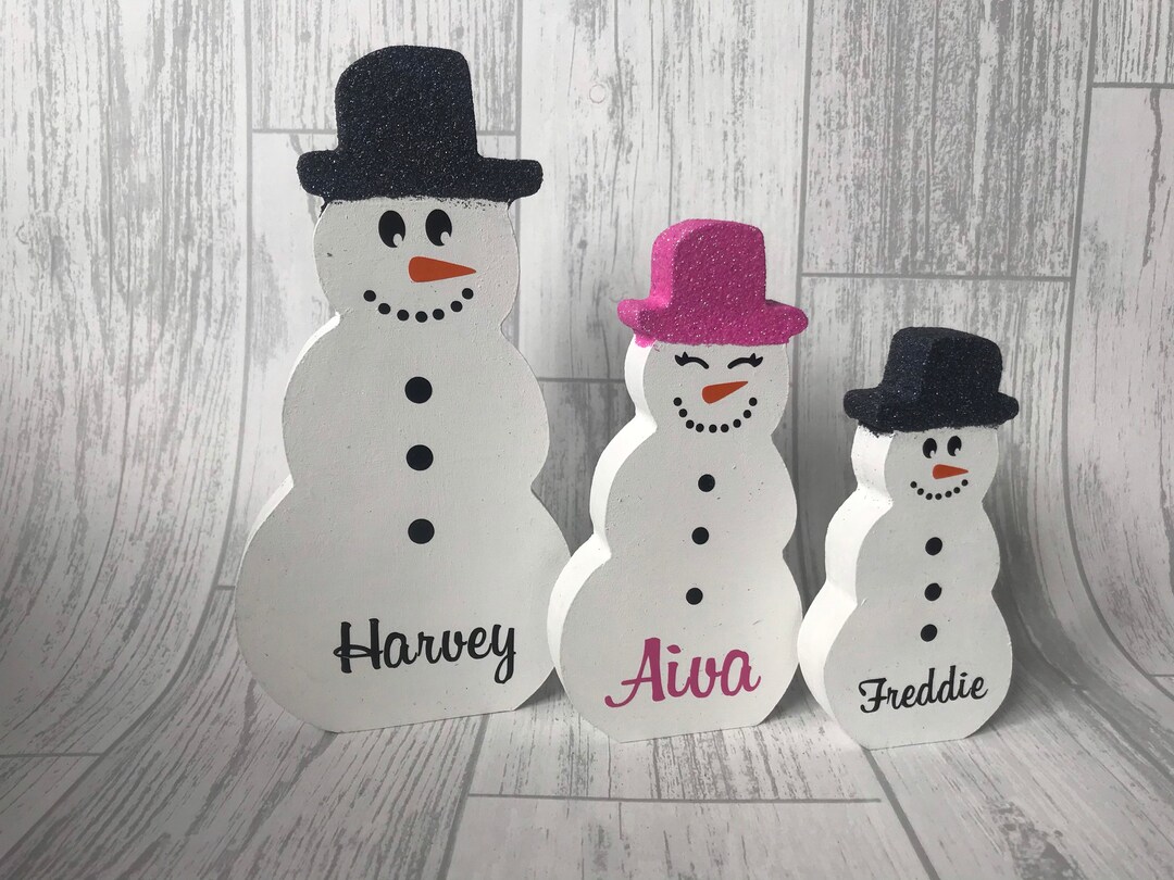 Freestanding Snowman Family Christmas Decorations Various - Etsy