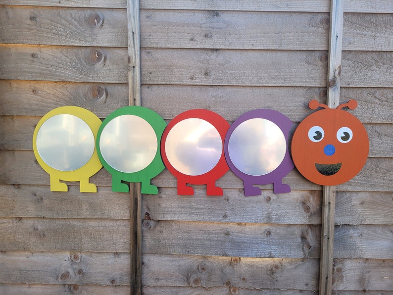 Extra Large Caterpillar Mirror, Rainbow, Learning Resources, Outdoor ...
