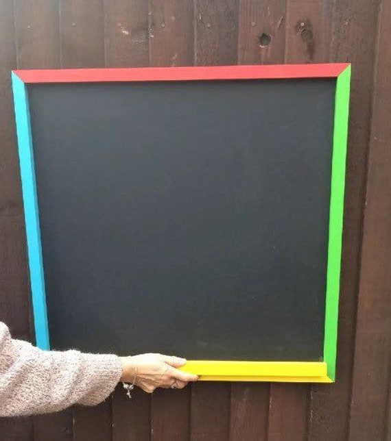 Large framed Chalkboard Garden Playroom SquarE ChalkboarD | Etsy