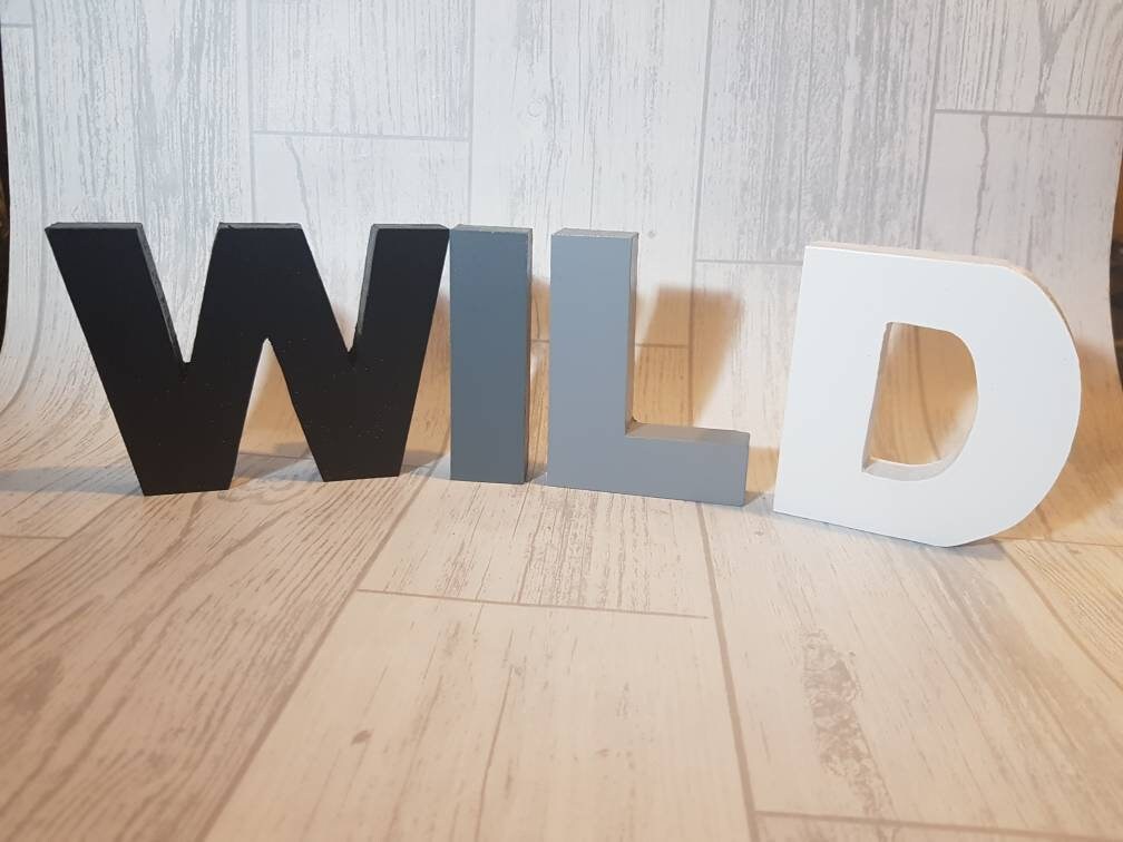 Wild Words Signs Freestanding Wild One Adventure 10cm | Etsy