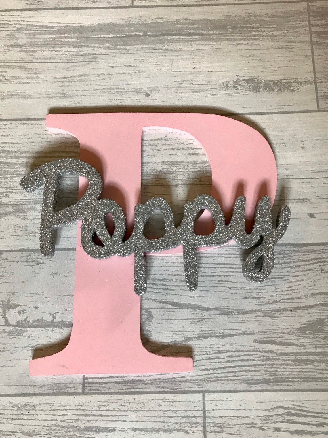 Personalised Letters 6mm MDF Painted With a Glittered Name - Etsy