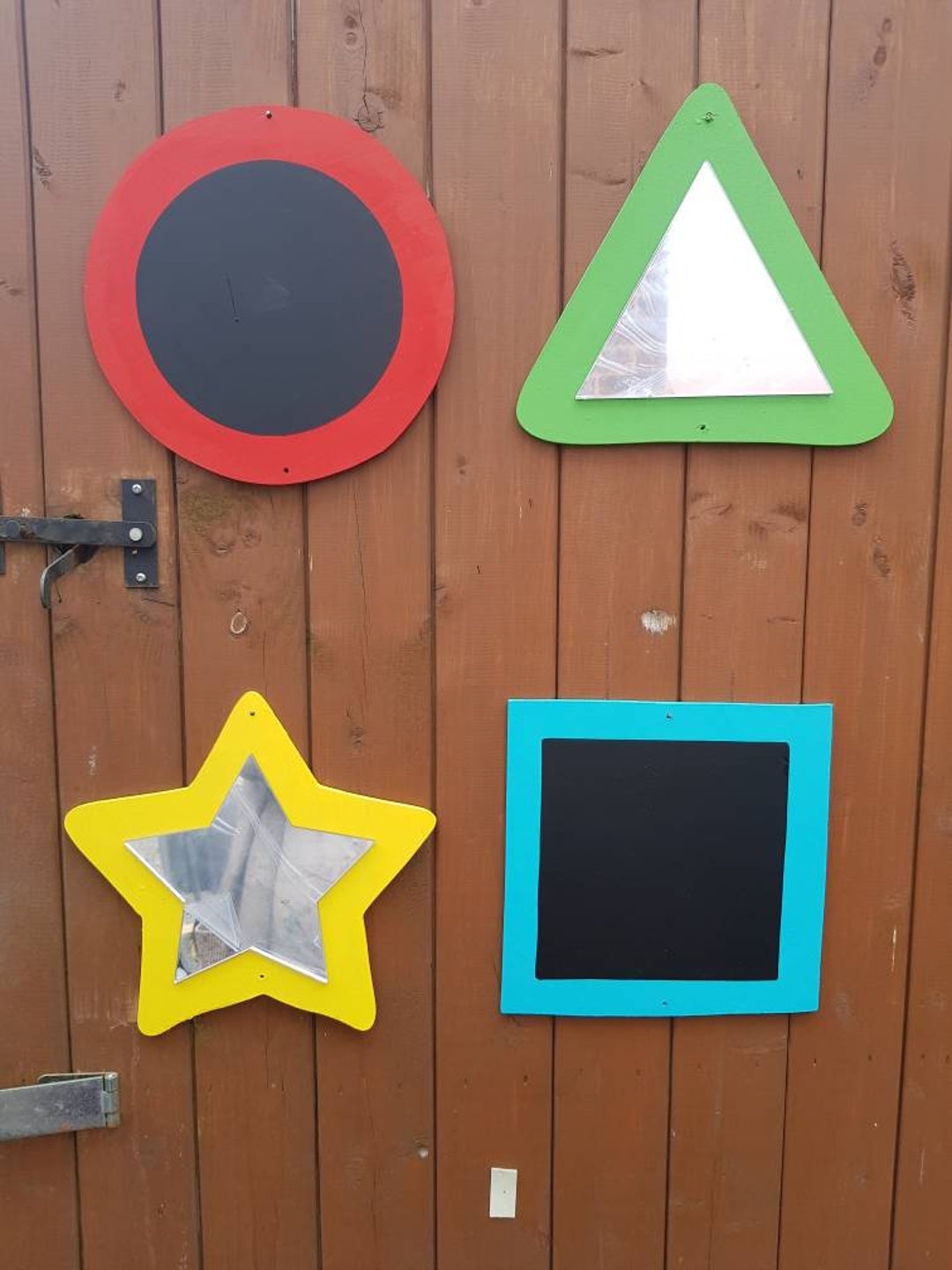 Set of ACRYLIC Sensory Mirrors, Chalkboards, Shapes, Triangle, Square ...