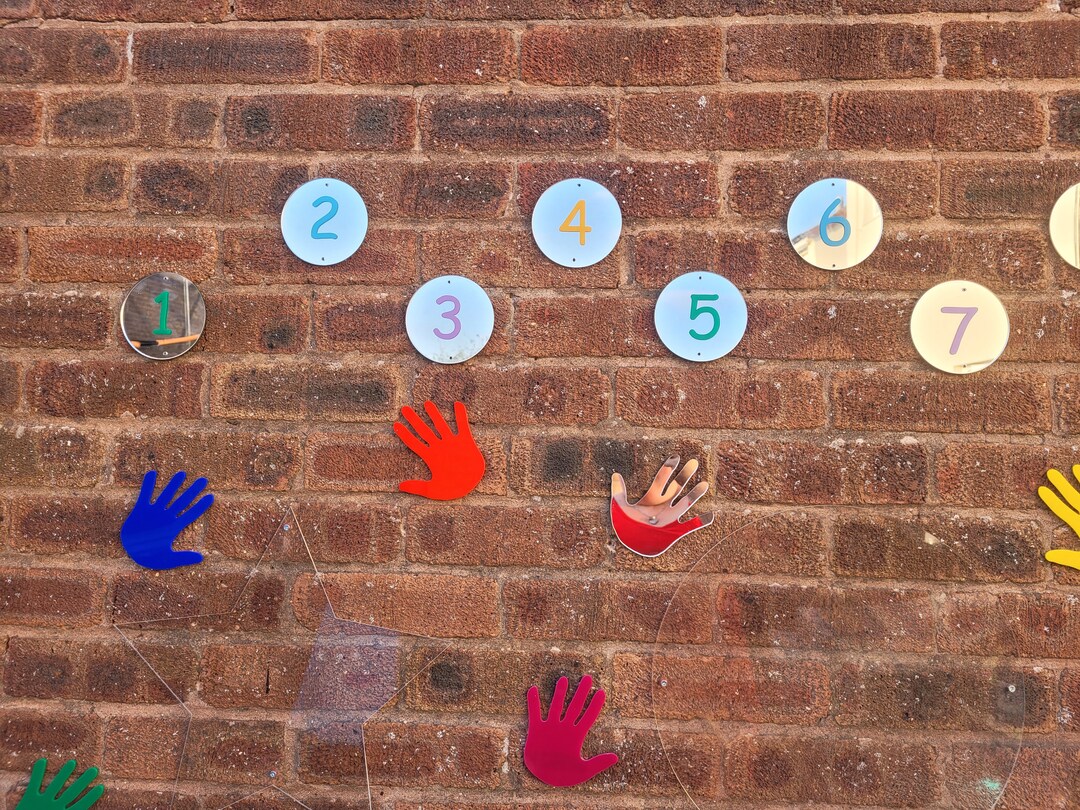 Number Mirrors, Rainbow, Learning Resources, Outdoor Sign, Preschool ...