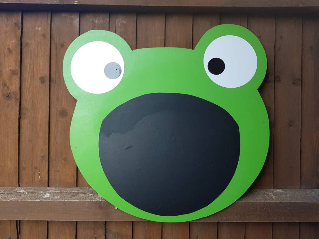 Large Frog Head Shaped Outdoor Chalkboards, Garden Toys, Preschool ...