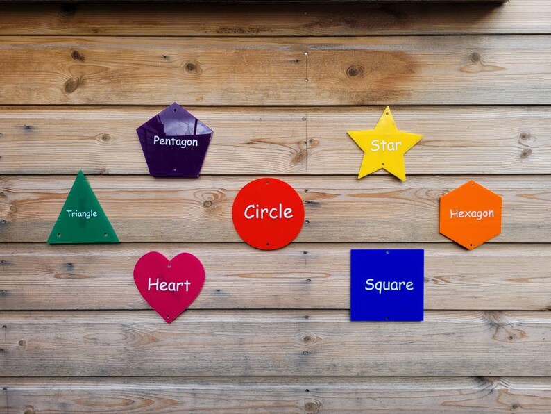 Set of Sensory Shapes, Sensory Wall, Wooden or Acrylic Shapes ...