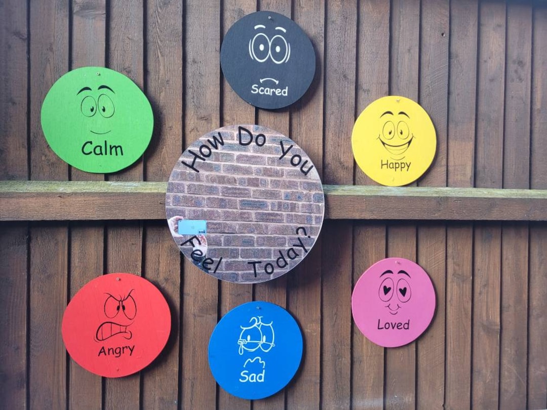 Set of Emotions, Sensory Wall, Wooden or Acrylic Shapes, Shatterproof ...