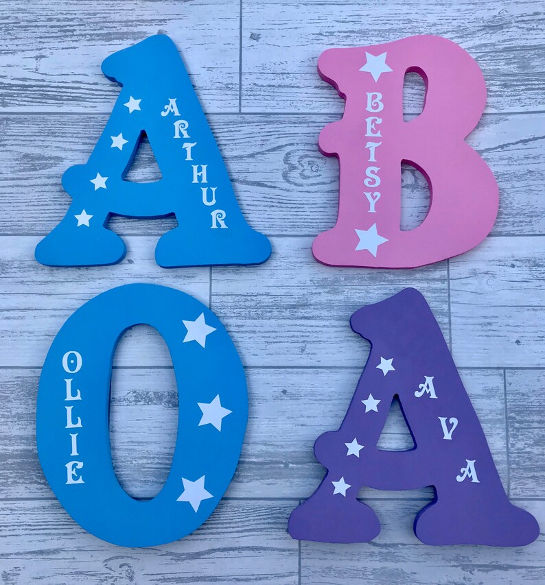 Wall/door Letters Freestanding Letters Personalised Painted | Etsy