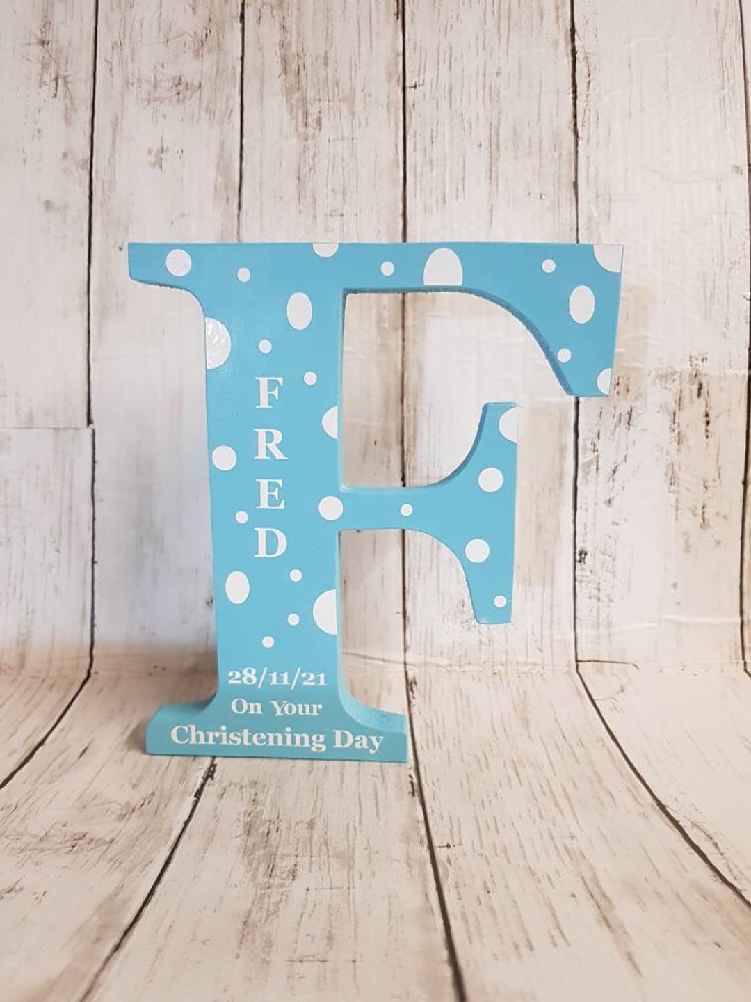 Freestanding Polka Dot Letters, Numbers and Symbols, Christening Gift ...