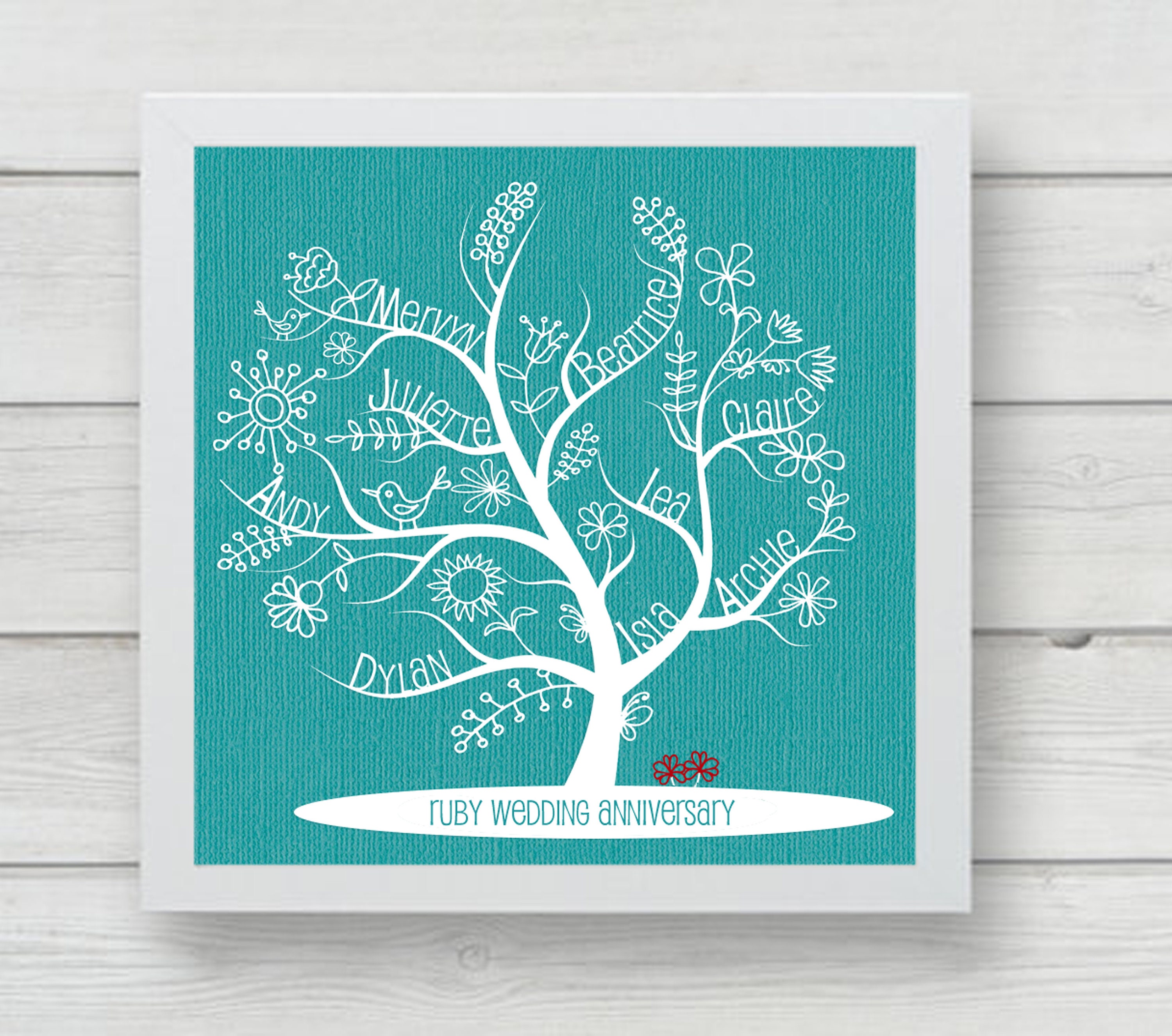 Personalised Family Tree Doodle Design - Etsy