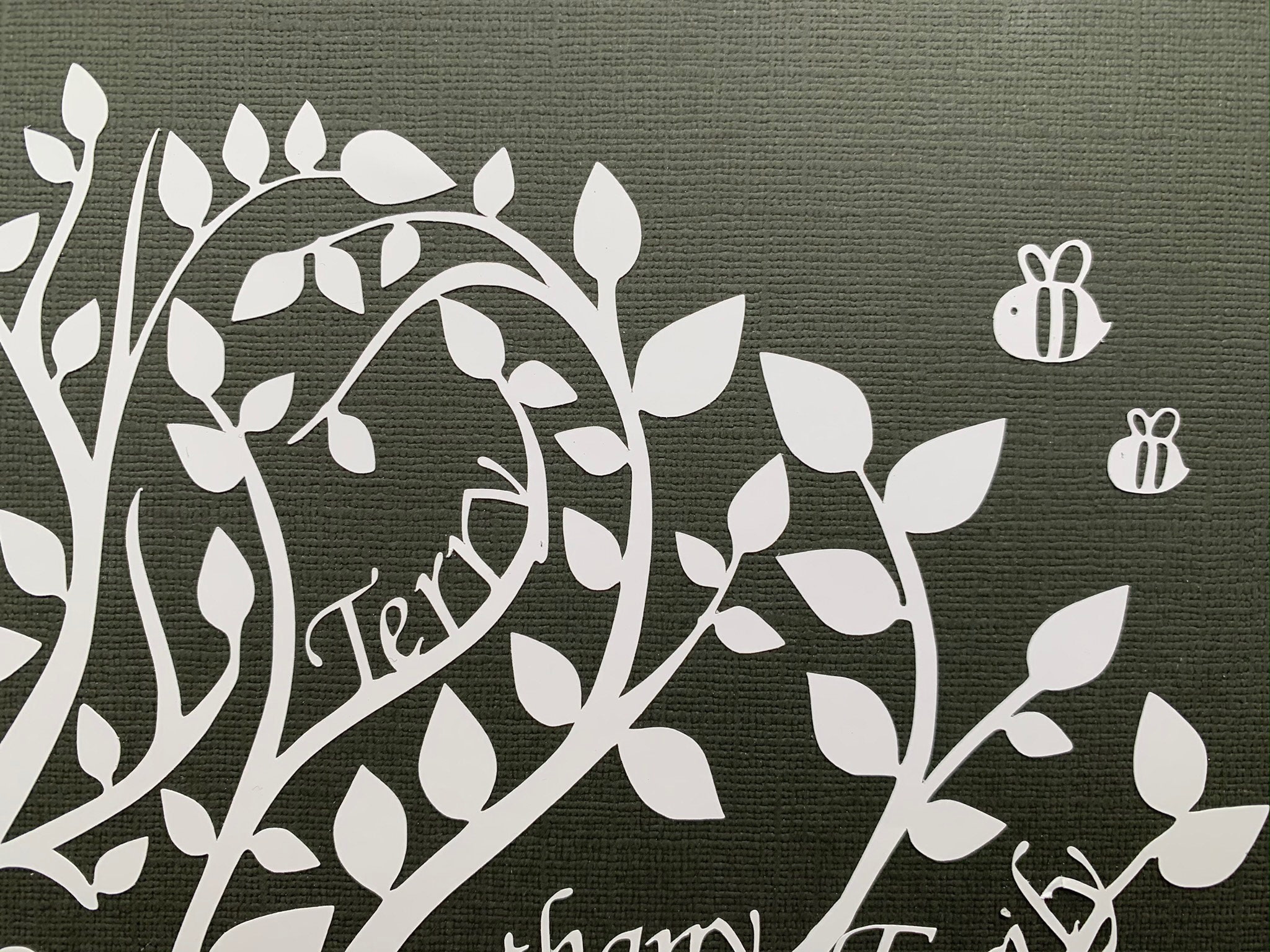 Family Tree Paper Cut Personalised for Special Birthday or Wedding Gift ...