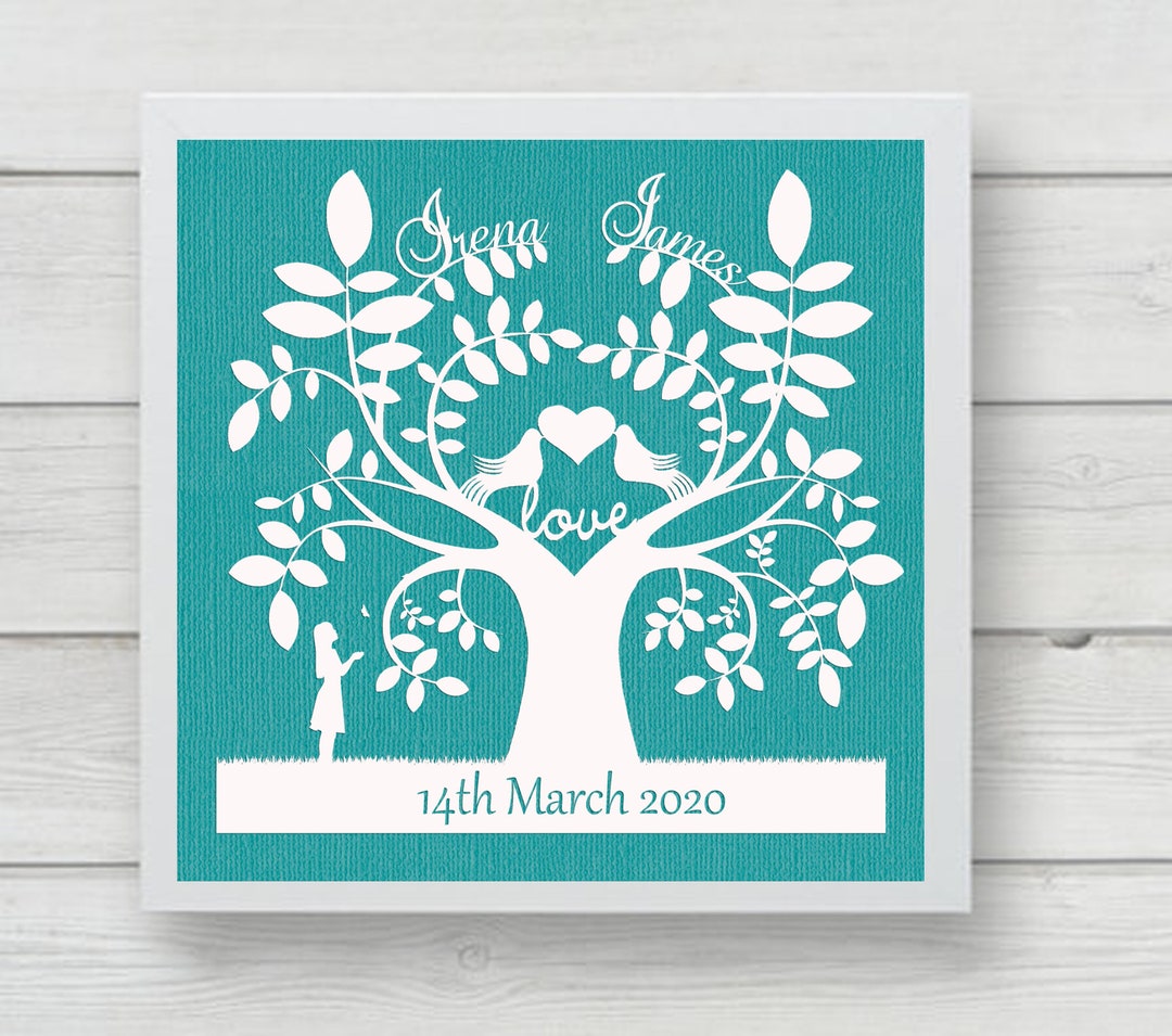Personalised Papercut Family Tree - Etsy