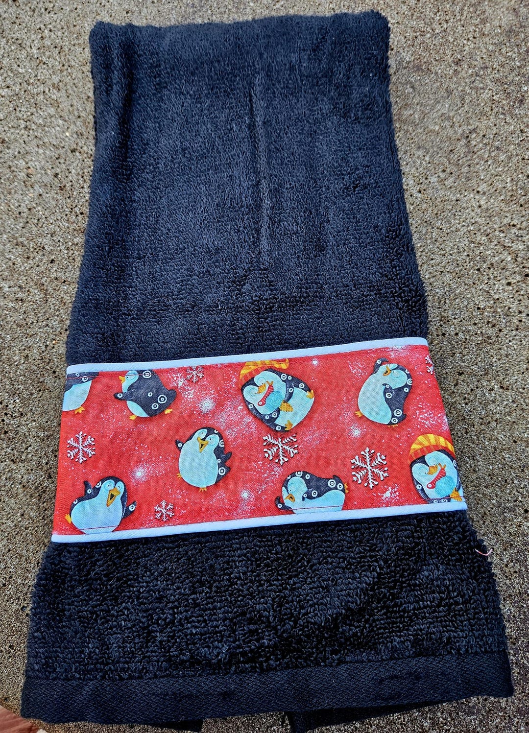 Christmas Holiday Winter Hand Towel - Choice of Penguins or Winter ...