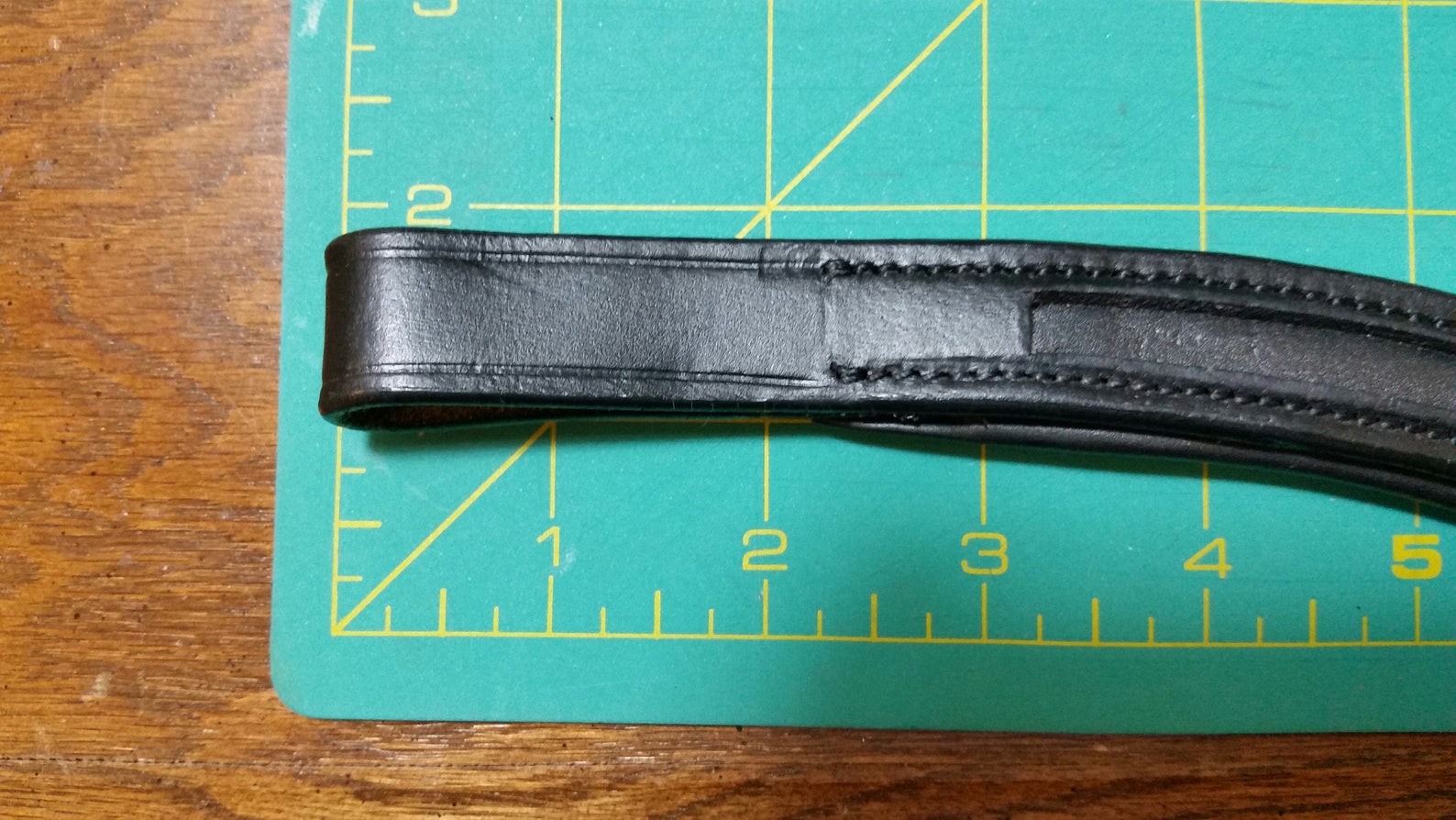 LARGE 2" Bridle Loop (double Bridle) Black Padded Leather Empty Channel ...