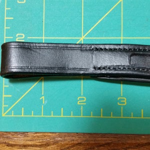 LARGE 2" Bridle Loop (double Bridle) Black Padded Leather Empty Channel ...