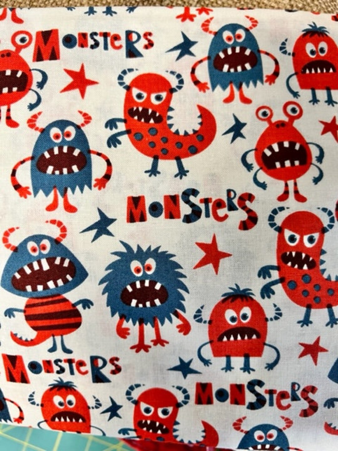 Monster All Over Print Fabric - 100% Cotton - Etsy
