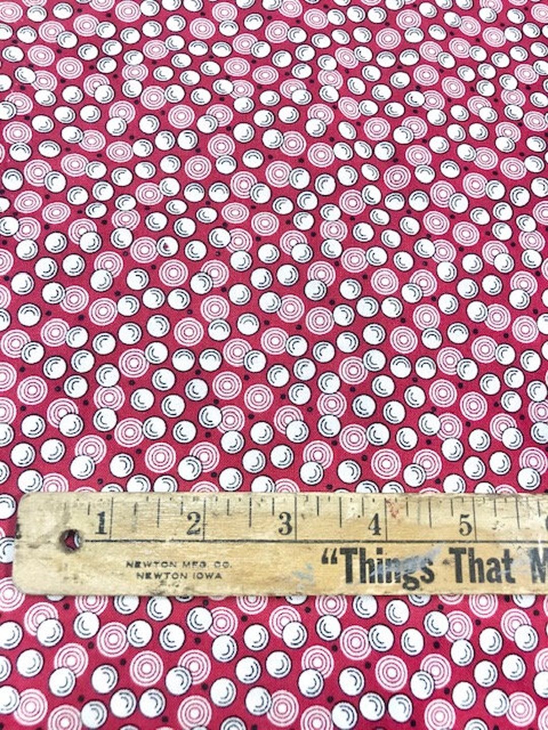 Vintage Red Dot 100% Cotton Fabric - Etsy