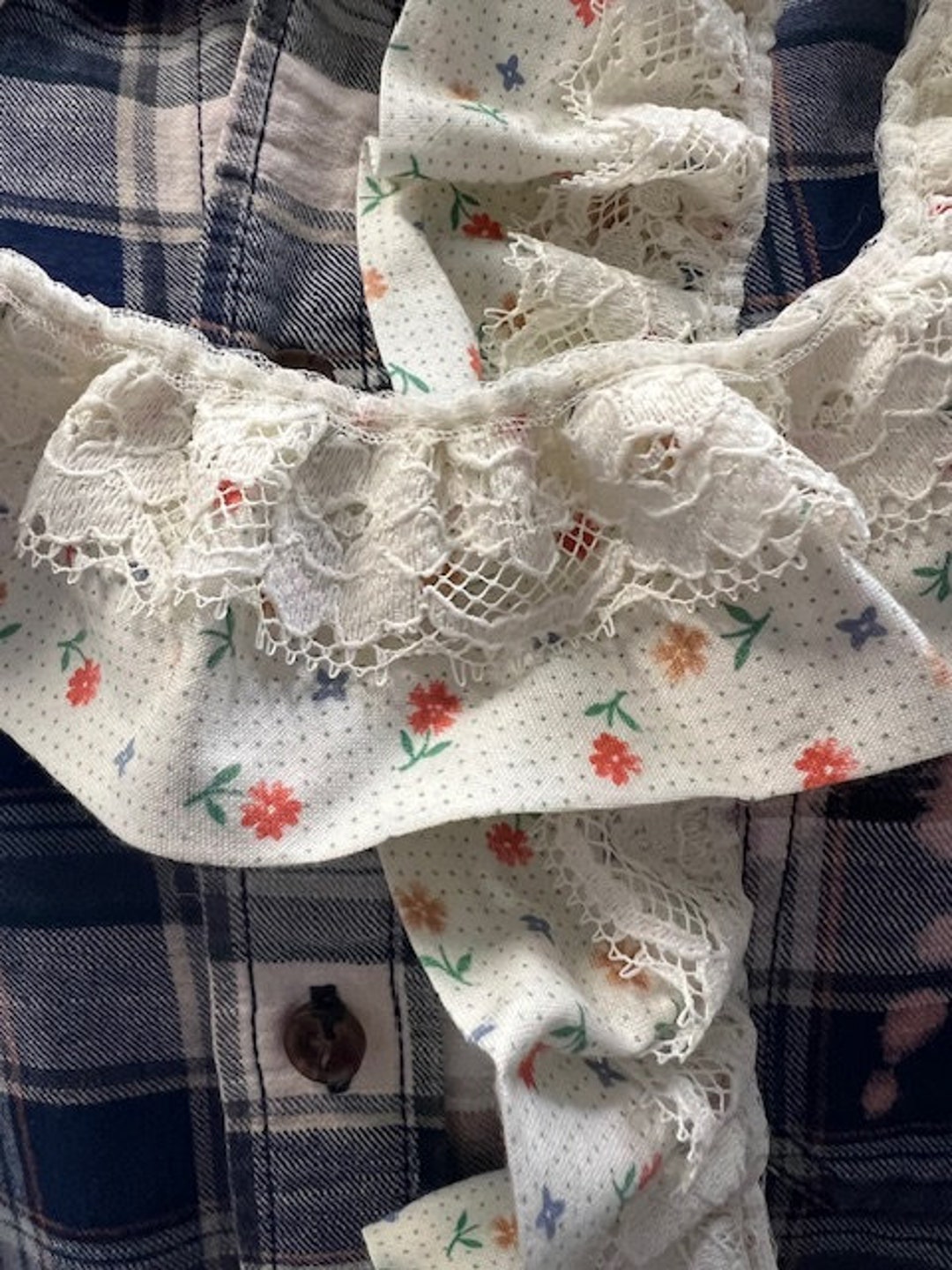 Vintage Lace Ruffle - Vintage Fabric Lace - Vintage Ruffle - Etsy