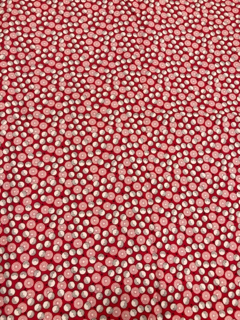 Vintage Red Dot 100% Cotton Fabric - Etsy