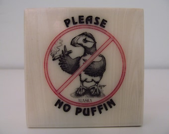 No Puffin Sign - Etsy