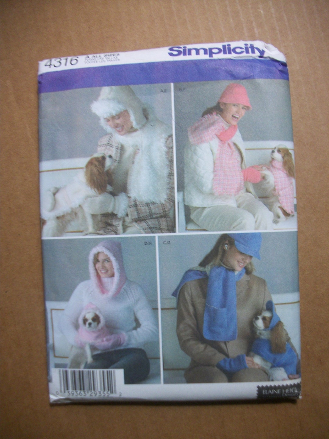 Simplicity 4316 Misses Hat in 3 Sizes: S21, M22 and L23 and Accessories ...