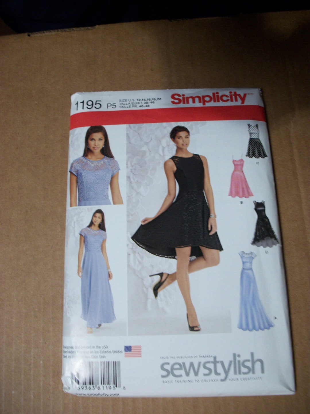 Simplicity 1195 Miss/miss Petite Size (4-6-8-10-12) & (12-14-16-18-20 ...