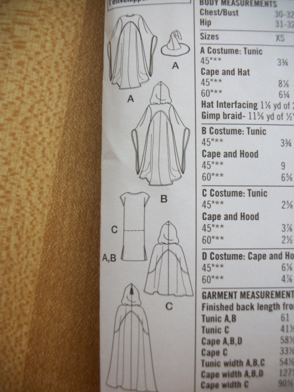 Simplicity 1582 Misses Men's and Teens Cape Tunic and - Etsy