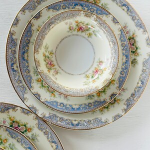 1940s Floral China Dinnerware Flora Yamaka Occupied Japan 40s 50s Hand ...