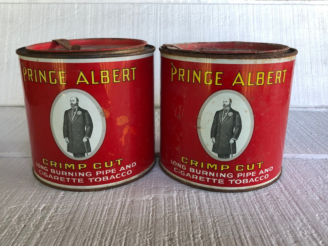 Prince Albert Crimp Cut Tobacco Metal Can Vintage Prince Albert Tobacco ...