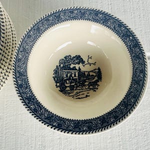 Vintage Shakespeare Country Blue Leaves Homer Laughlin Stratwood ...