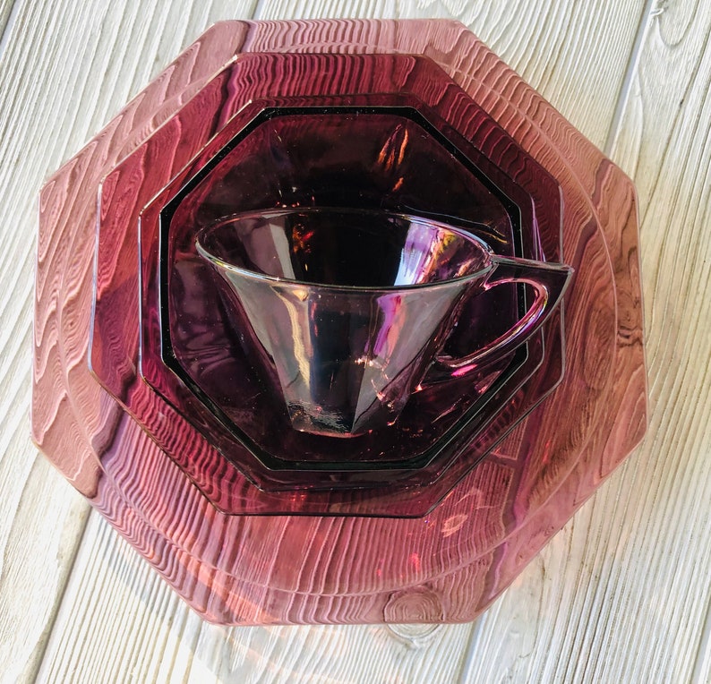 Vintage Hazel Atlas Moroccan Amethyst Dinner Plate Dessert - Etsy