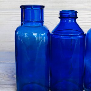 8 Vintage Blue Bottle Phillips Milk of Magnesia Bottle Pharmaceutical ...