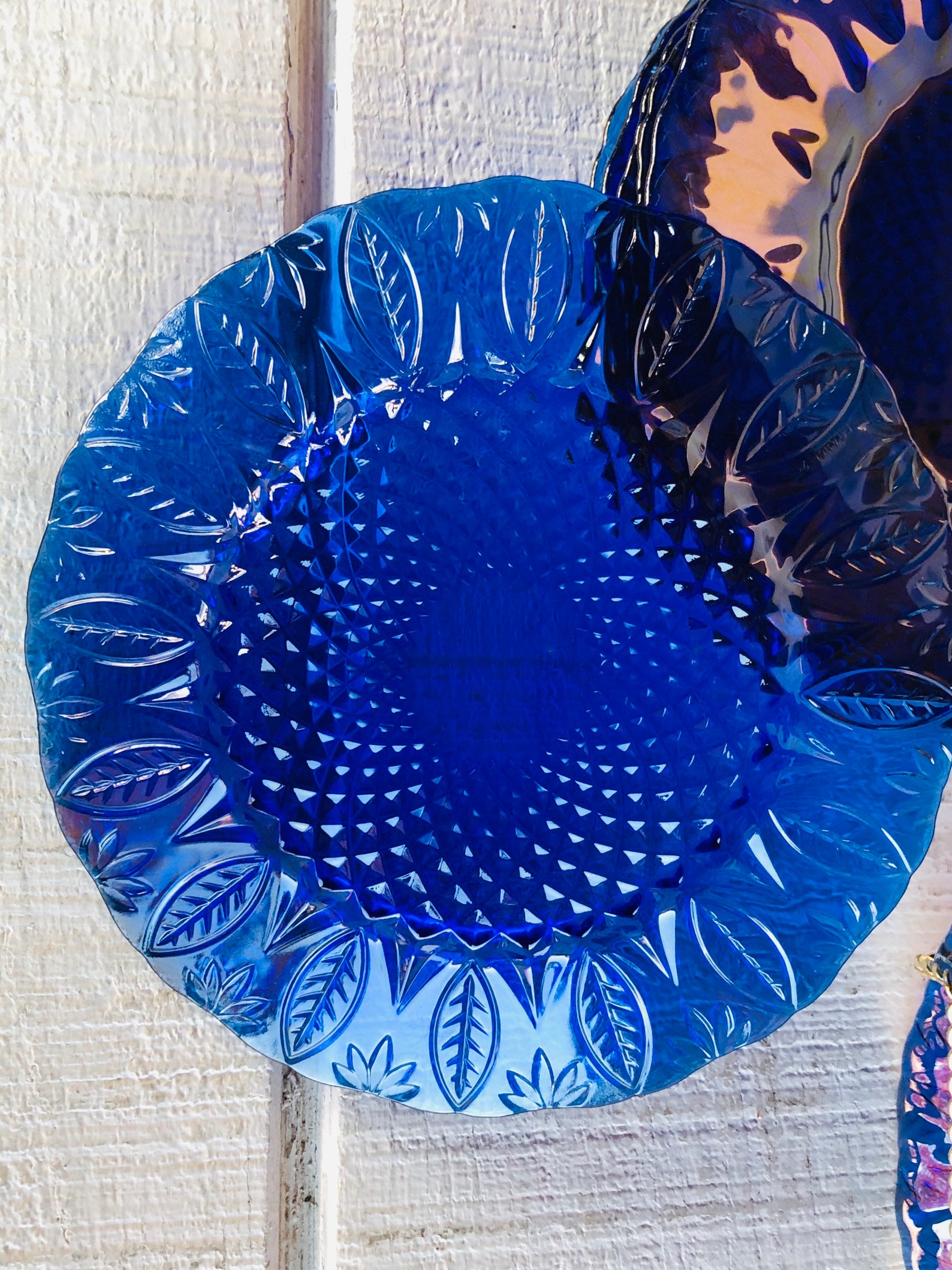 Avon Royal Sapphire Dinner Plates Salad Plate Round Cereal Bowl Cobalt ...