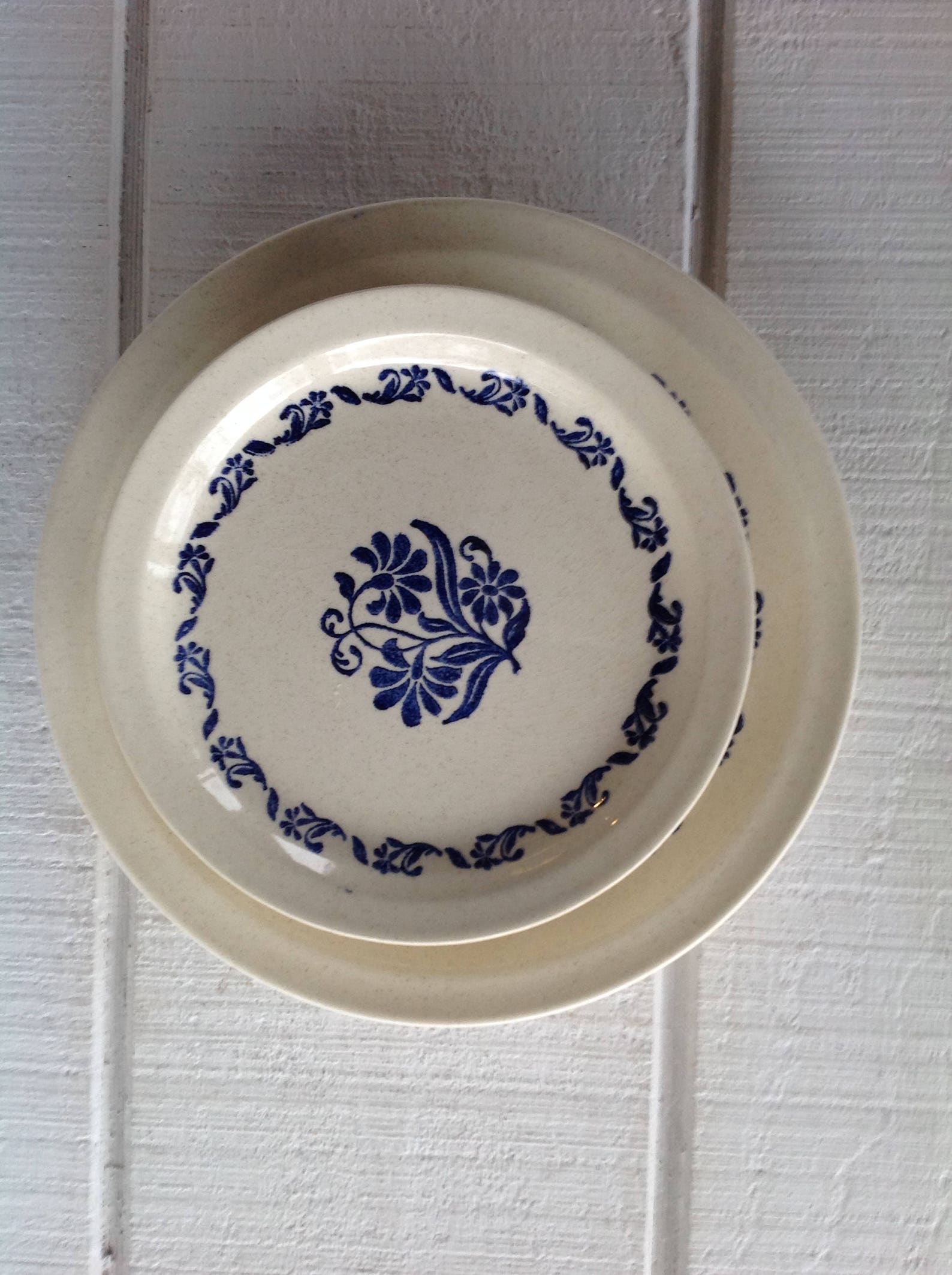 1970s 80s Dinner Salad Plates Blue Floral Pattern Vintage - Etsy