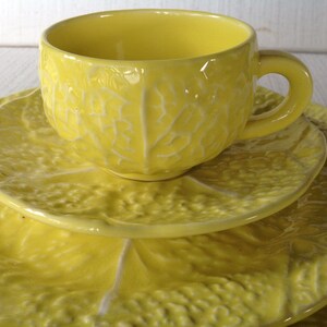 Vintage Yellow Cabbage Dishes, Vintage Pottery Dinnerware, Retro Secla ...