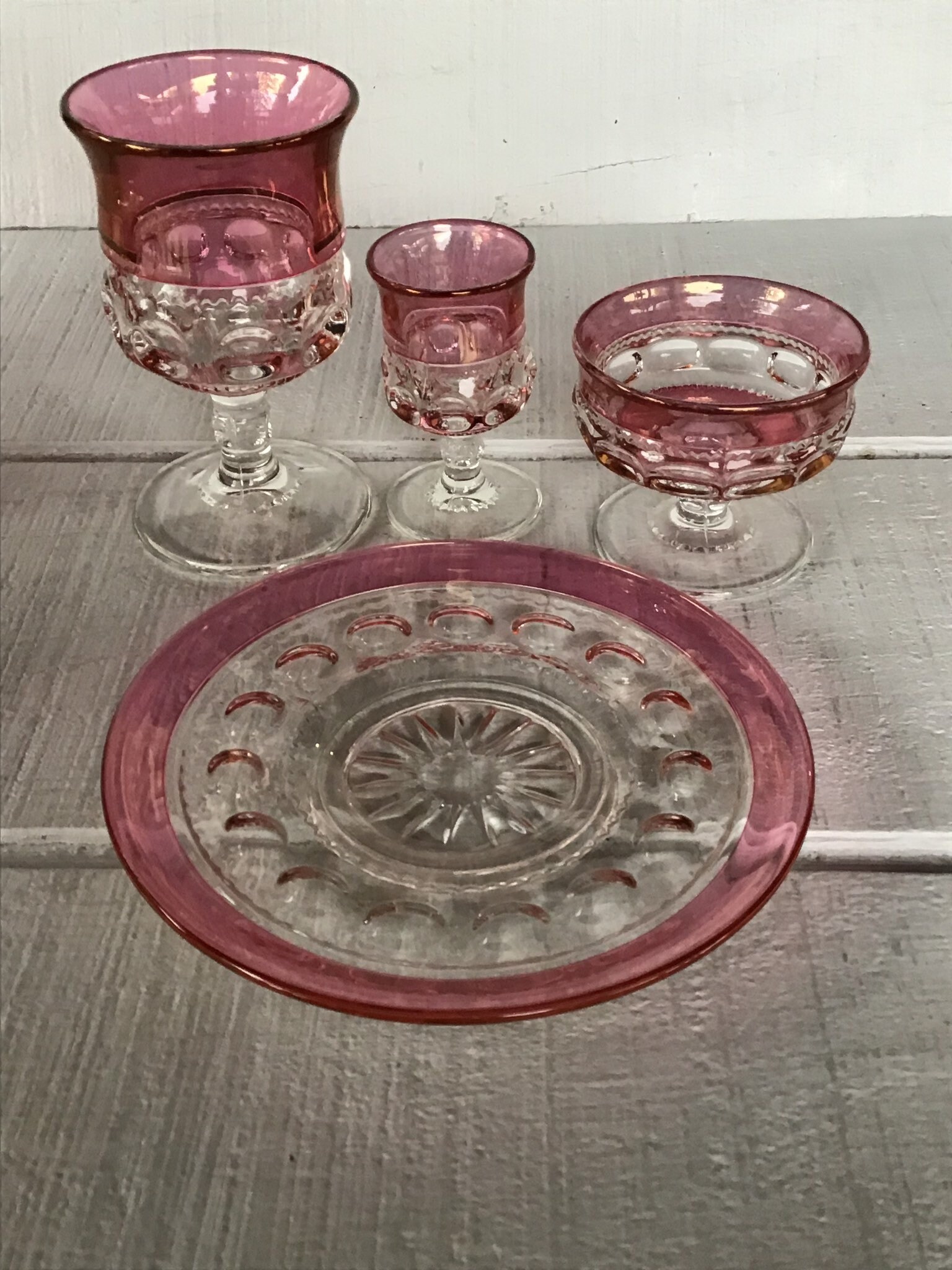 Vintage Tiffin Franciscan Ruby Flash plates ruby red glassware | Etsy