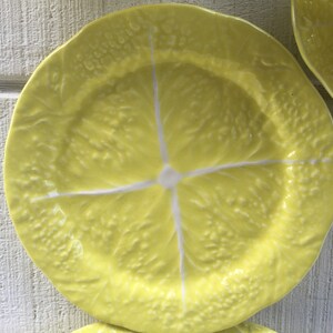Vintage Yellow Cabbage Dishes, Vintage Pottery Dinnerware, Retro Secla ...