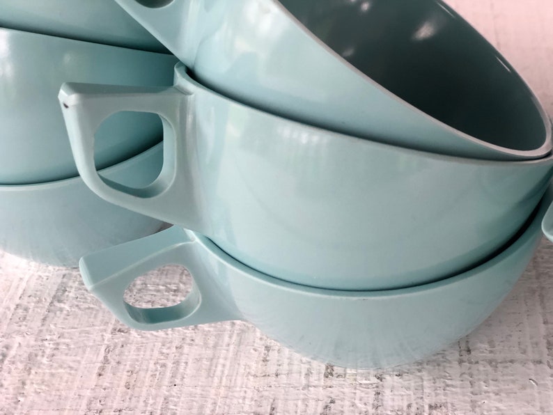 9 Pc Vintage Melmac Melamine Dishes Pastel Stetson Ware Cup - Etsy