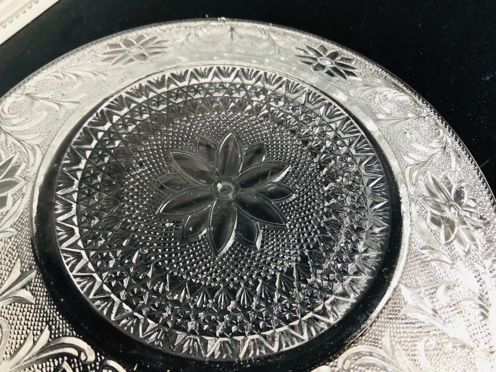 Vintage 10 Inch Sandwich Indiana Glass Plate Clear Glass | Etsy