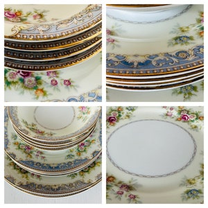 1940s Floral China Dinnerware Flora Yamaka Occupied Japan 40s 50s Hand ...