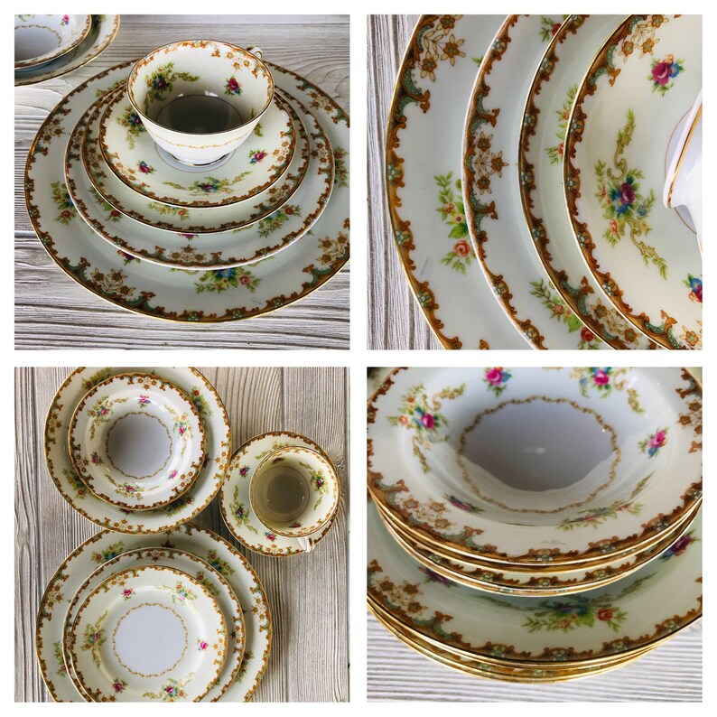 28 Pc SET 1950s Regal Gold Trim China Sango Japan Dinner - Etsy