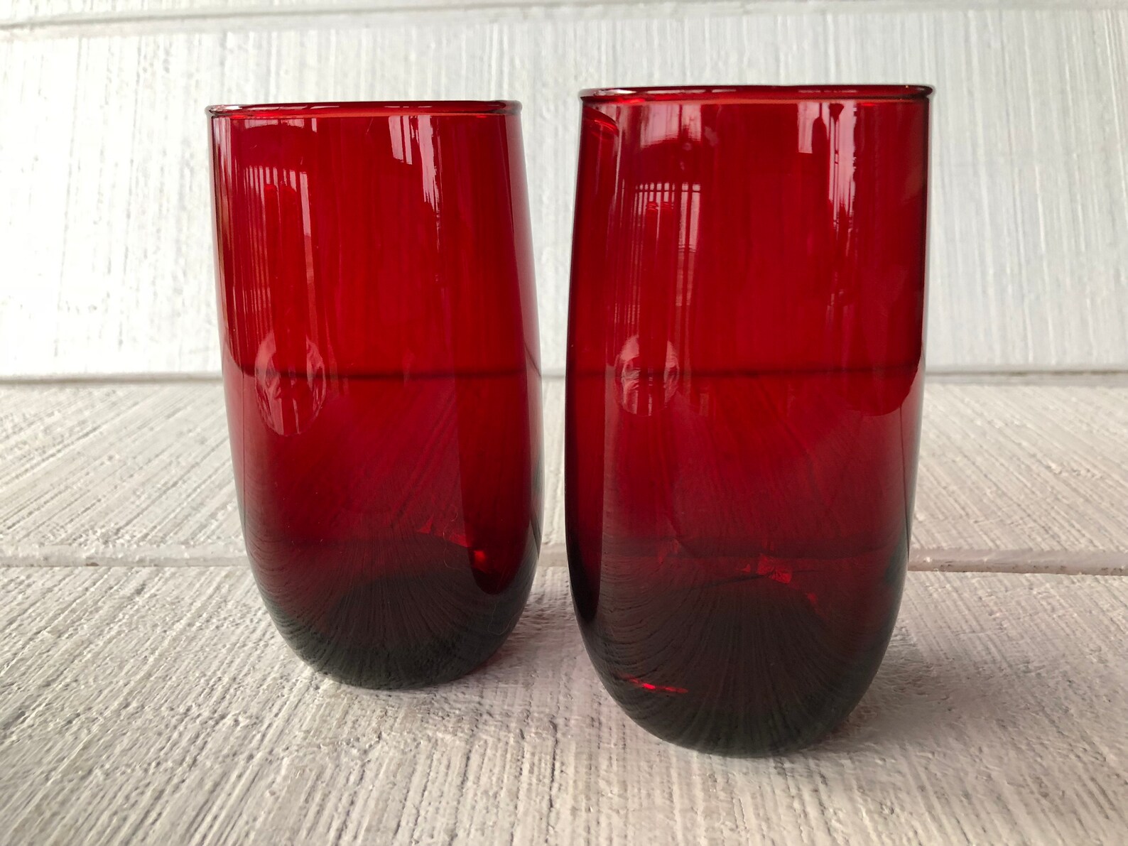 Royal Ruby Red 12 Ounce Tumbler 5 Ruby Red Glasses - Etsy