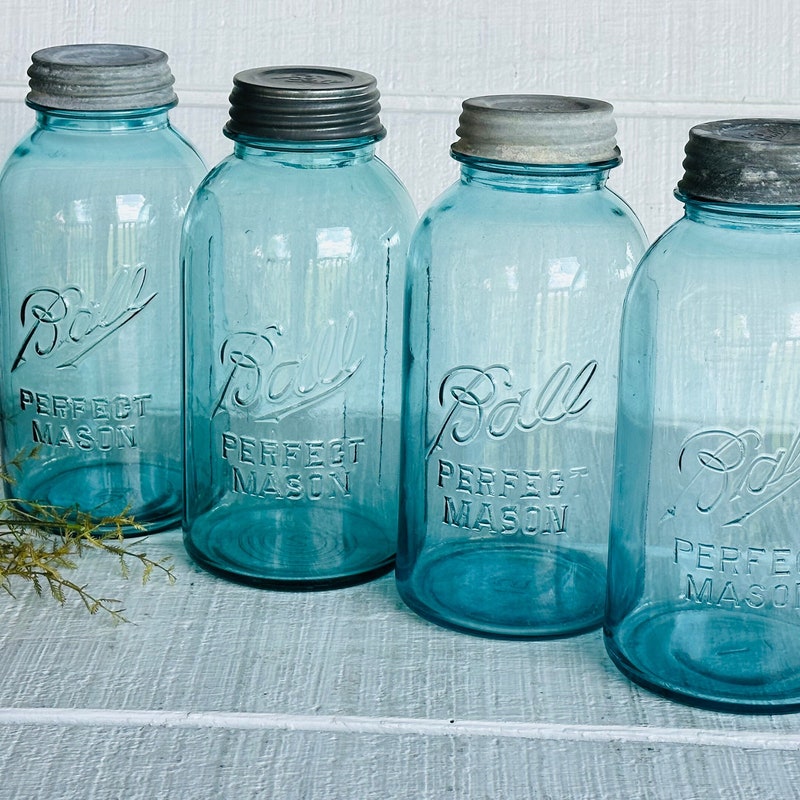 Blue Ball Jars - Etsy