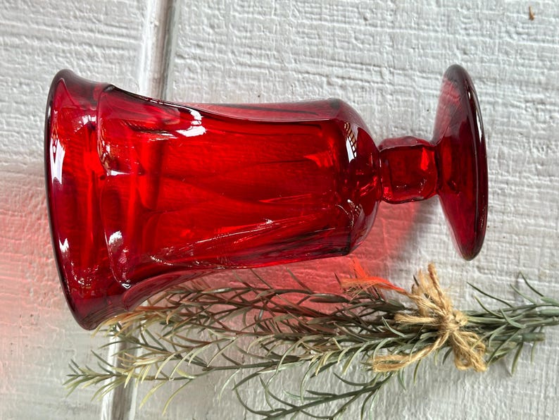 Vintage FOSTORIA Jamestown RUBY Iced Tea Goblet 1980 Vintage Red ...